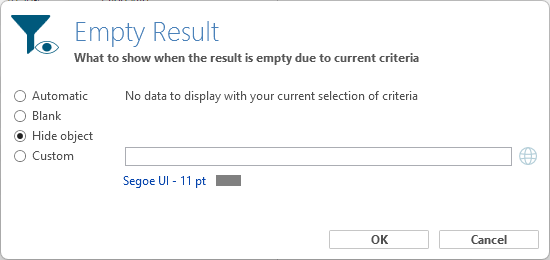 Hide if empty - Hide objects if no data – TARGIT Community