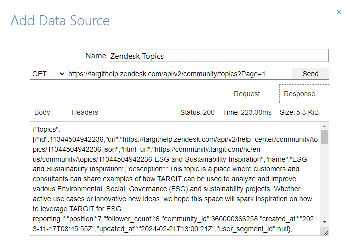 Online Data Provider Generic Rest Api Targit Community
