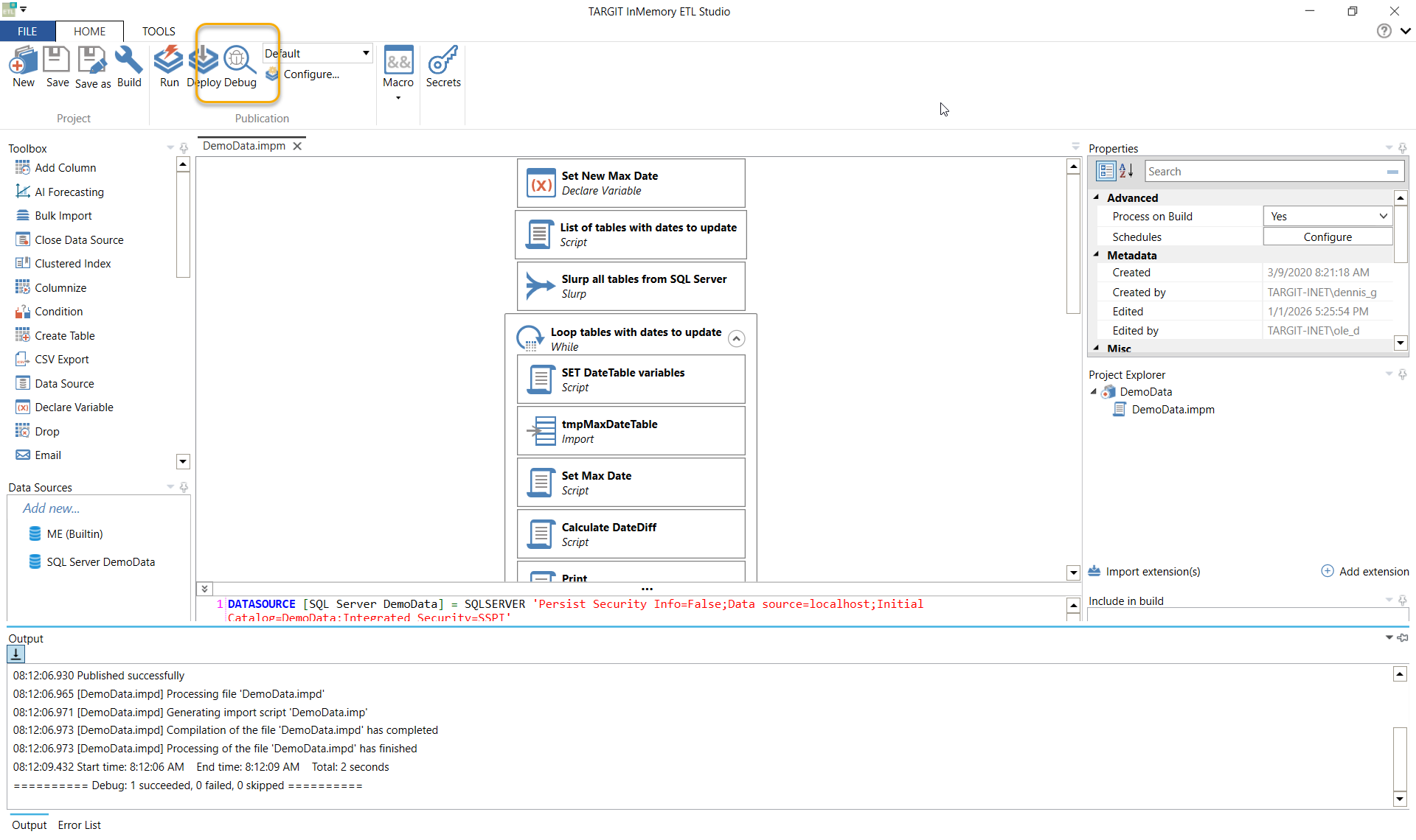 Debugging InMemory ETL projects with VS Code – TARGIT Community
